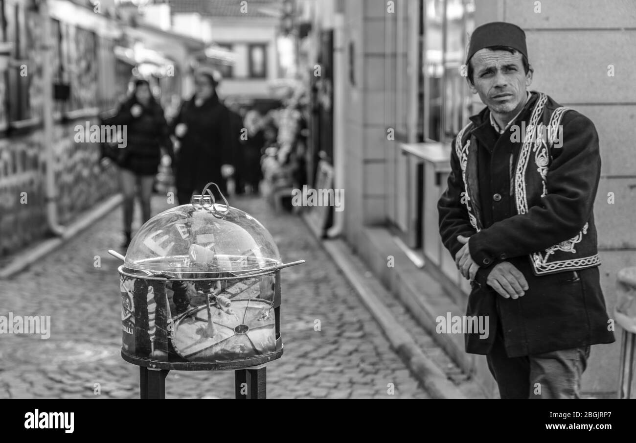 Ankara/Turkey-February 17 2019: Man sells Ottoman paste Turkish ...