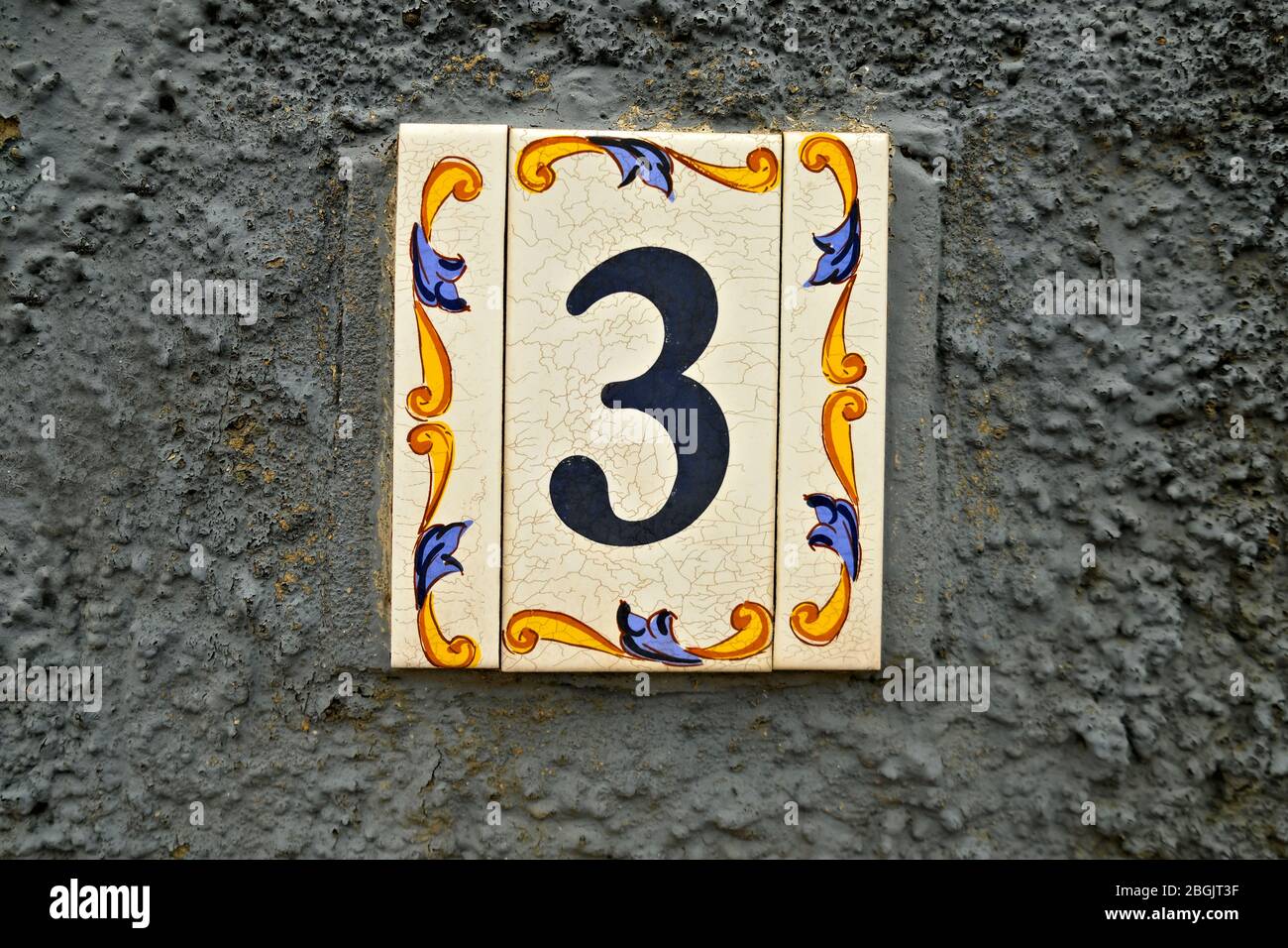 House number 3 sign hi-res stock photography and images - Alamy