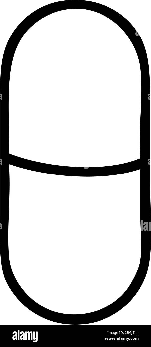 tattoo in black line style of a pill Stock Vector Image & Art - Alamy