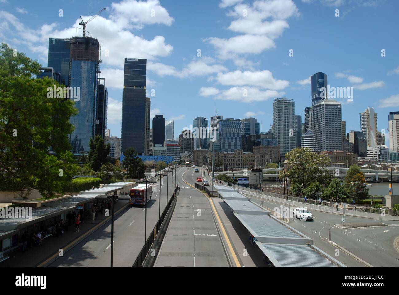 View of Victoria Bridge, Brisbane, Queensland, Australia Stock Photo ...