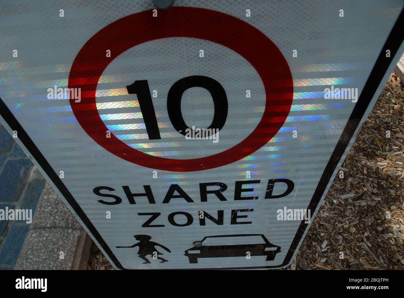 Shared pedestrians bikes and cars hi-res stock photography and images ...