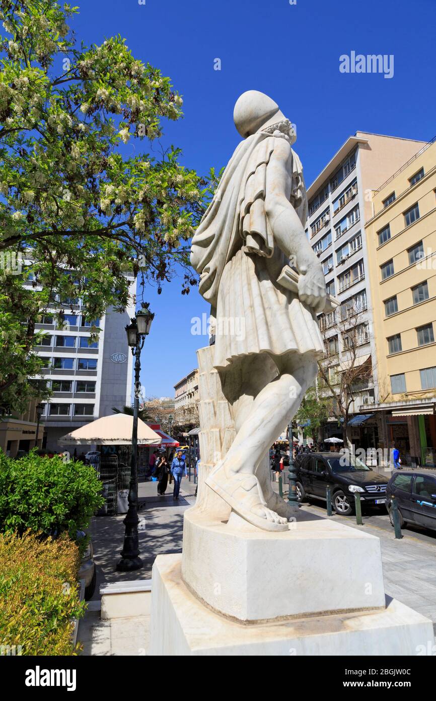 Pericles statue, Town Hall, Athens, Attica Region, Greece, Europe Stock ...
