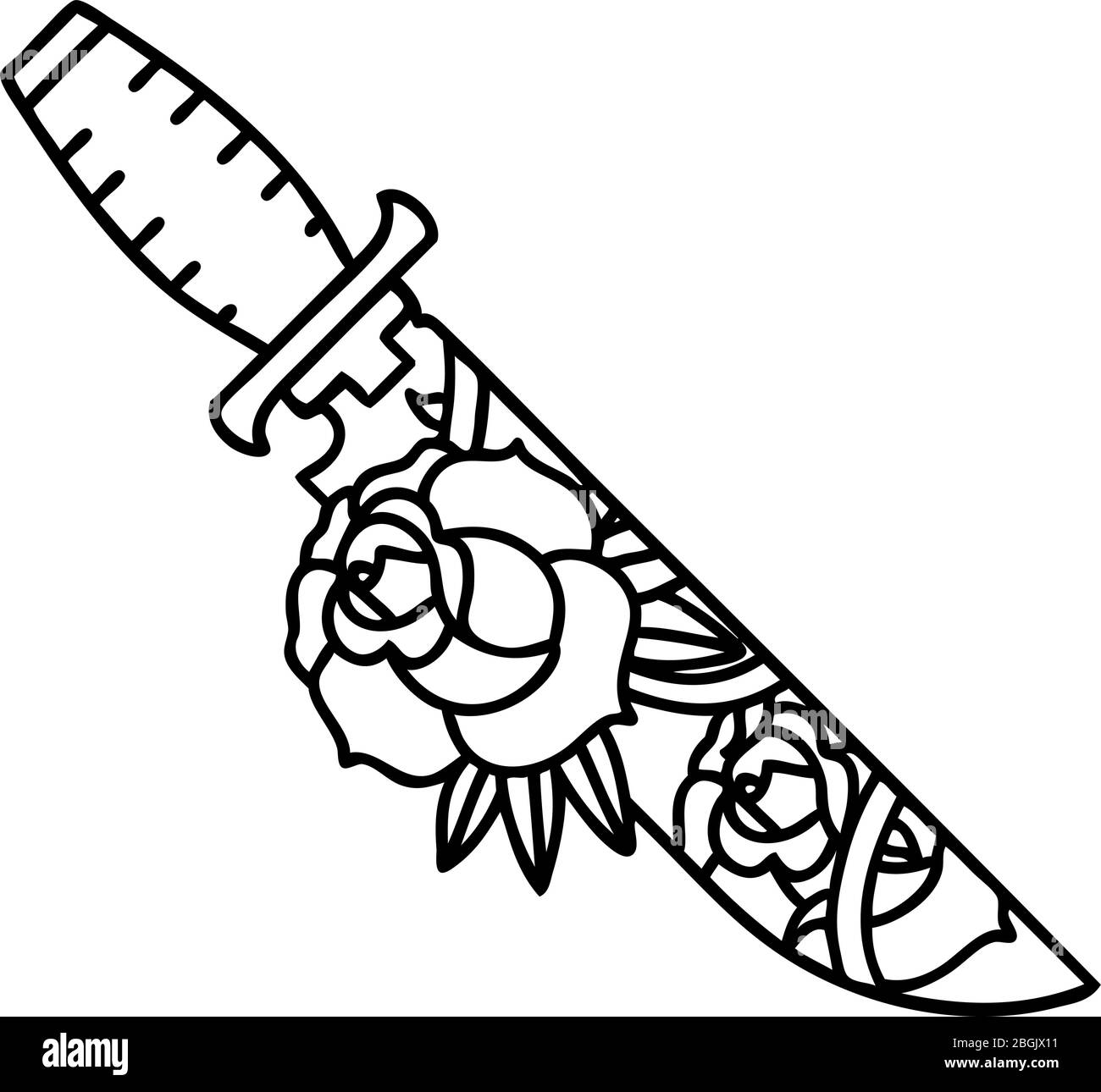 Dagger flowers Black and White Stock Photos & Images - Alamy