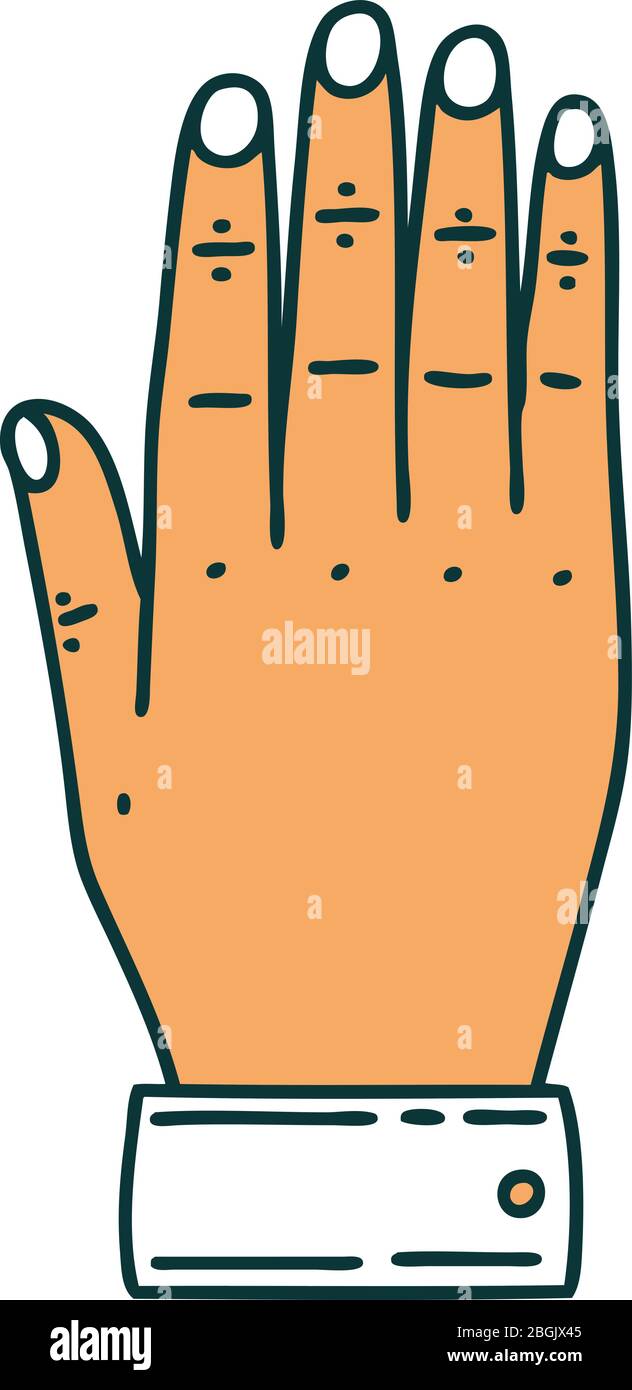 iconic tattoo style image of a hand Stock Vector Image & Art - Alamy