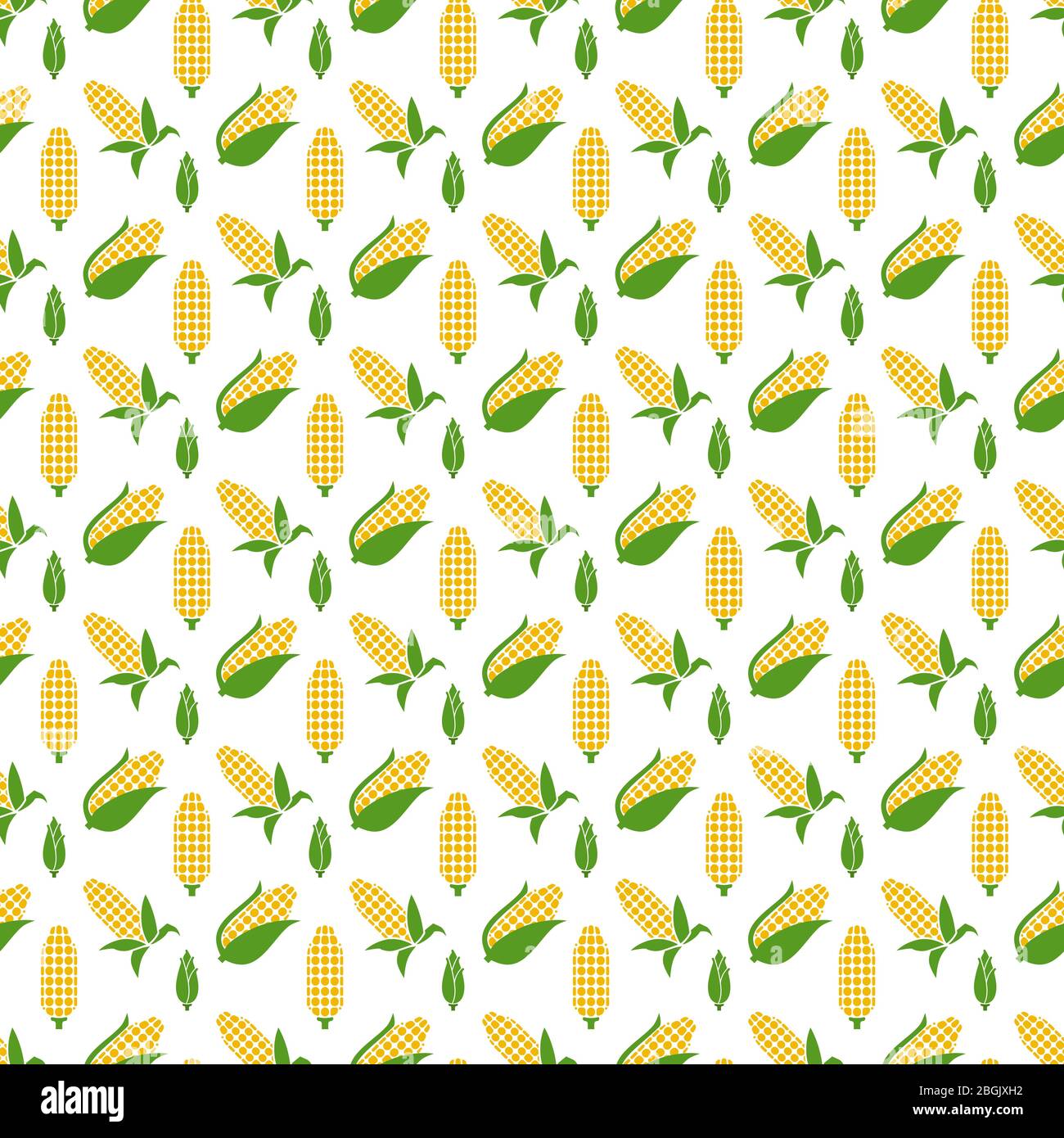 Colorful corn background seamless pattern. Vector corn texture design ...