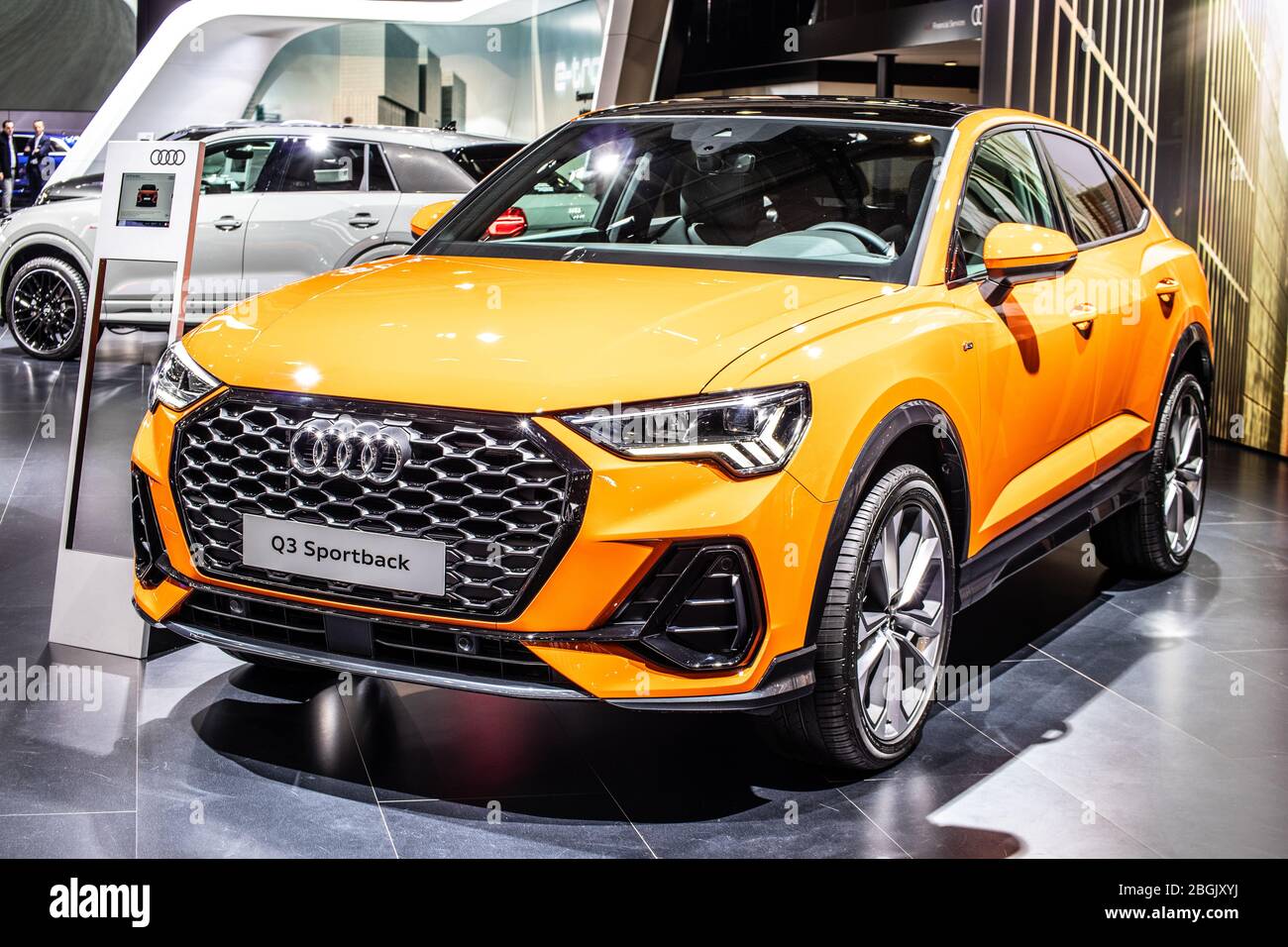 Brussels, Belgium, Jan 2020 Audi Q3 Sportback 35 TFSI, Brussels Motor ...