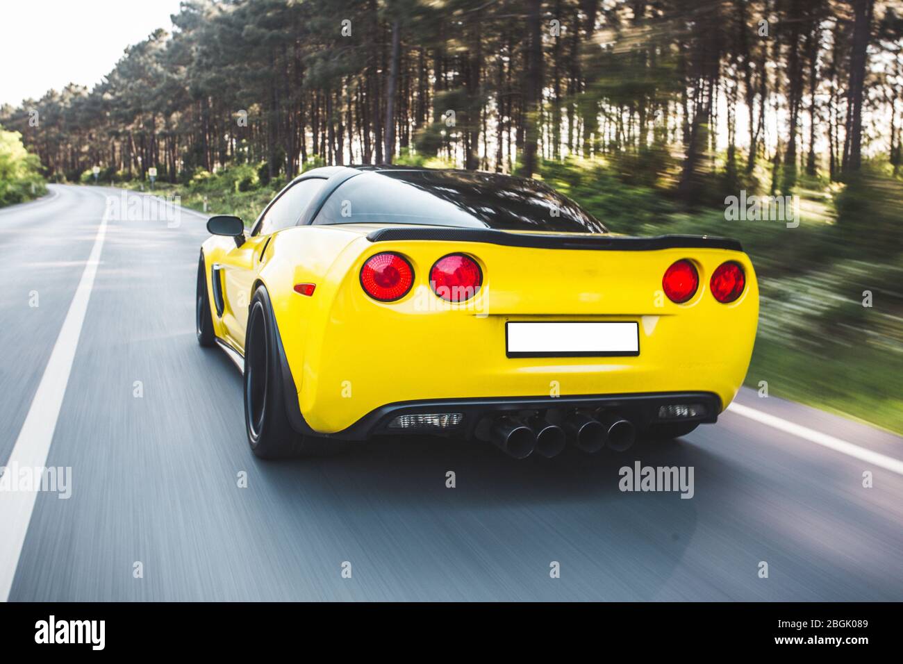 Fast sports and city lights illuminated evening hi-res stock ...