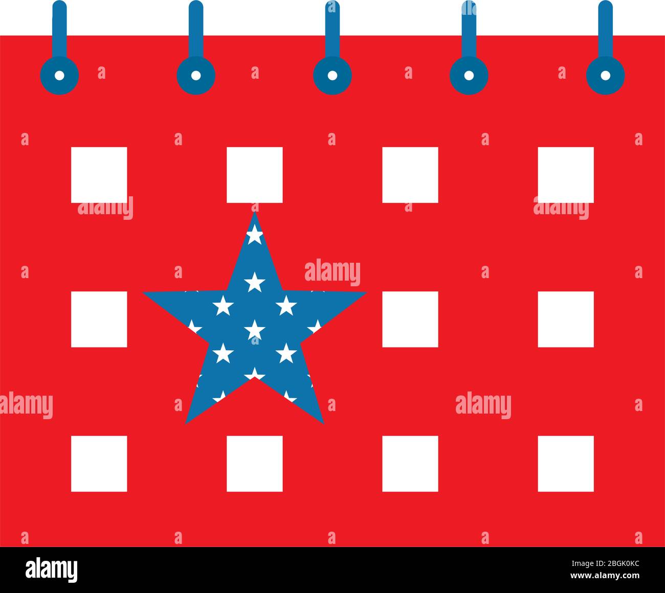 Isolated calendar with star flat style icon vector design Stock Vector ...