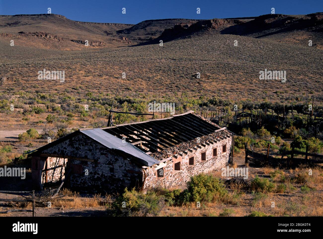 Building at Kinney Camp, Sheldon National Wildlife Refuge, Nevada Stock ...