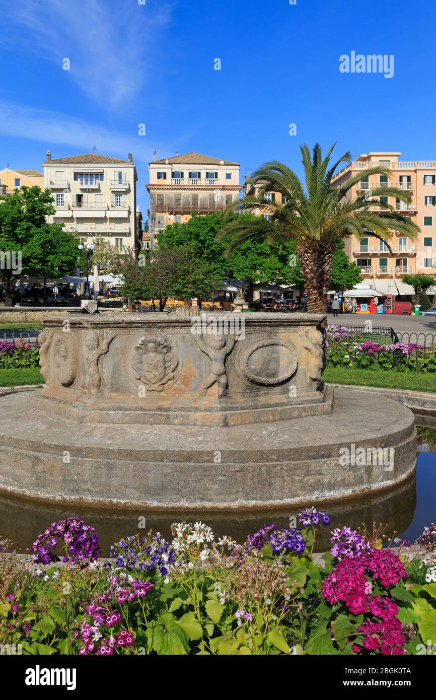 Spianada Gardens, Corfu Town, Corfu Island, Greece, Europe Stock Photo ...