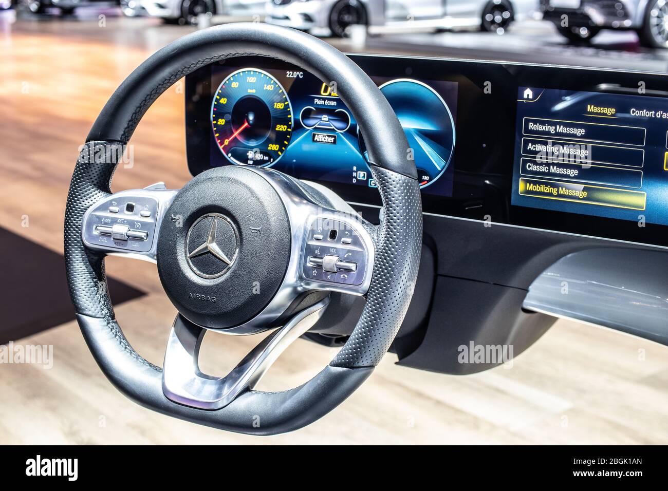 Brussels, Belgium, Jan 2020 cockpit with intuitive and intelligent ...