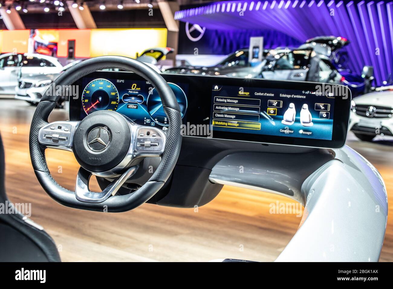 Brussels, Belgium, Jan 2020 cockpit with intuitive and intelligent ...