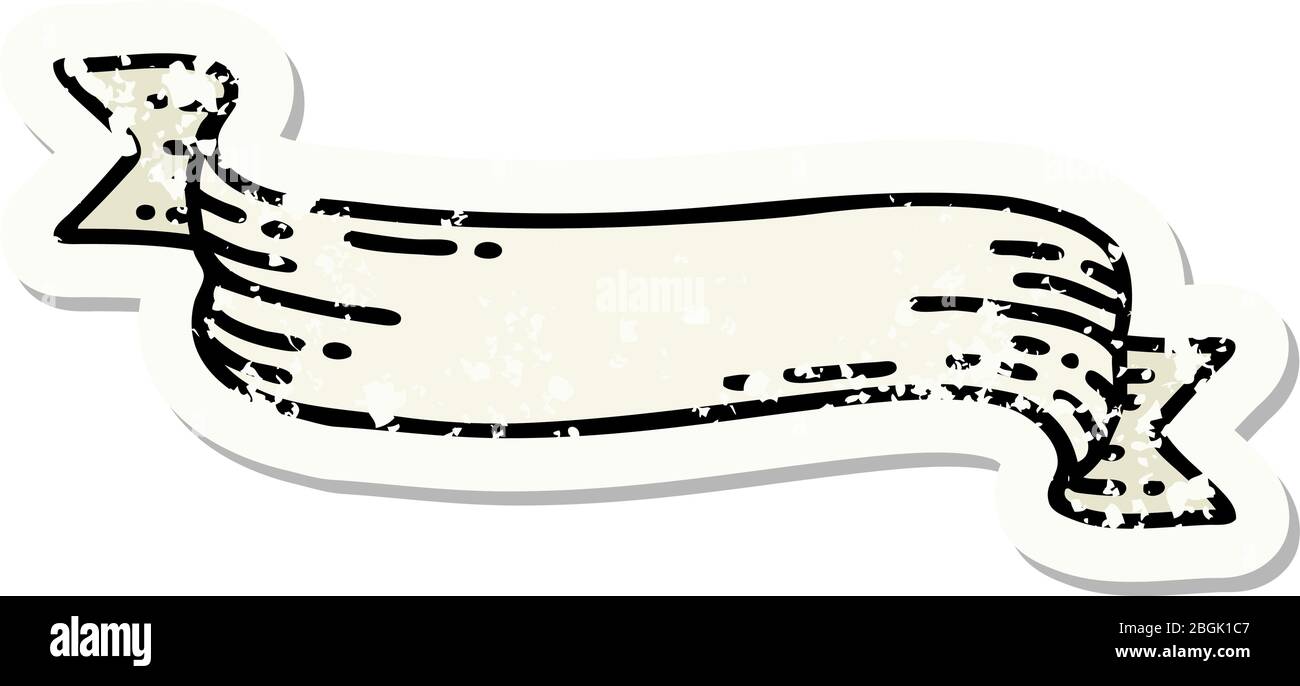 distressed sticker tattoo in traditional style of a banner Stock Vector ...