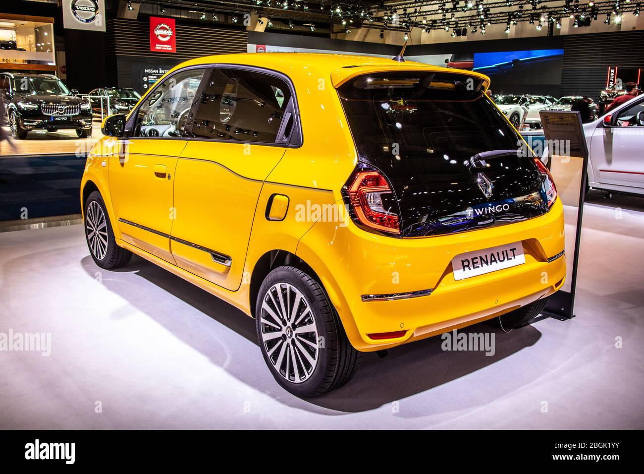 Brussels, Belgium, Jan 2020: Renault Twingo, Brussels Motor Show, third ...