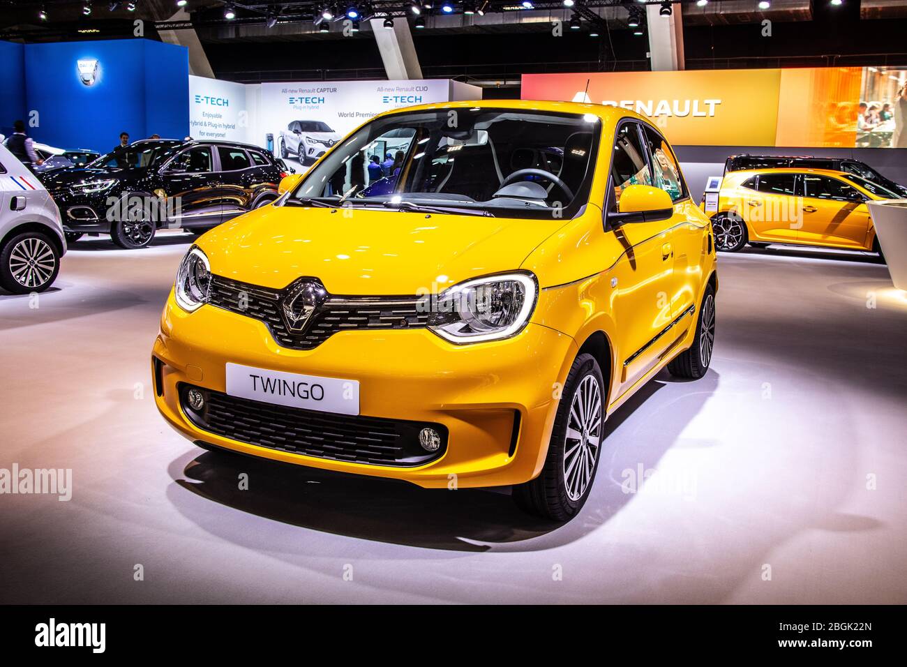 Brussels, Belgium, Jan 2020: Renault Twingo, Brussels Motor Show, third ...