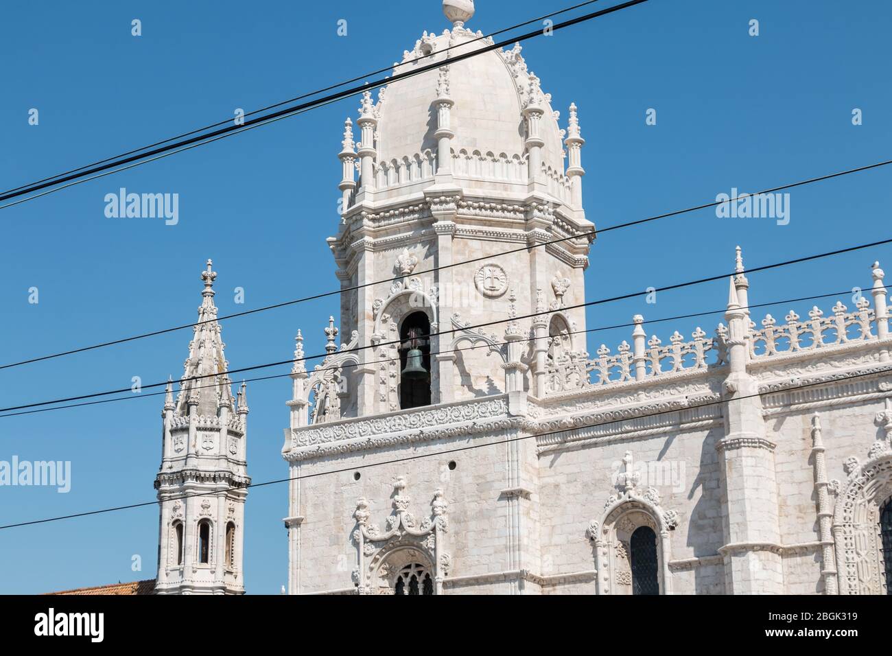 architectural detail of the holy mary church of Belem (Igreja de Santa ...