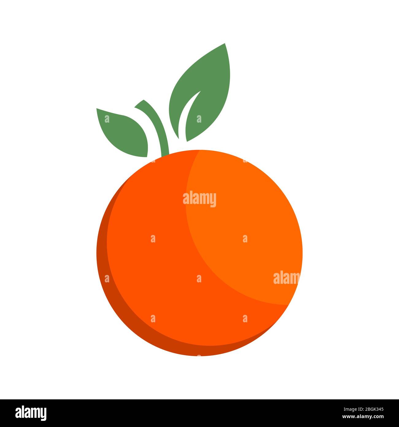 Orange citrus fruit icon bright art vector Stock Vector Image & Art - Alamy