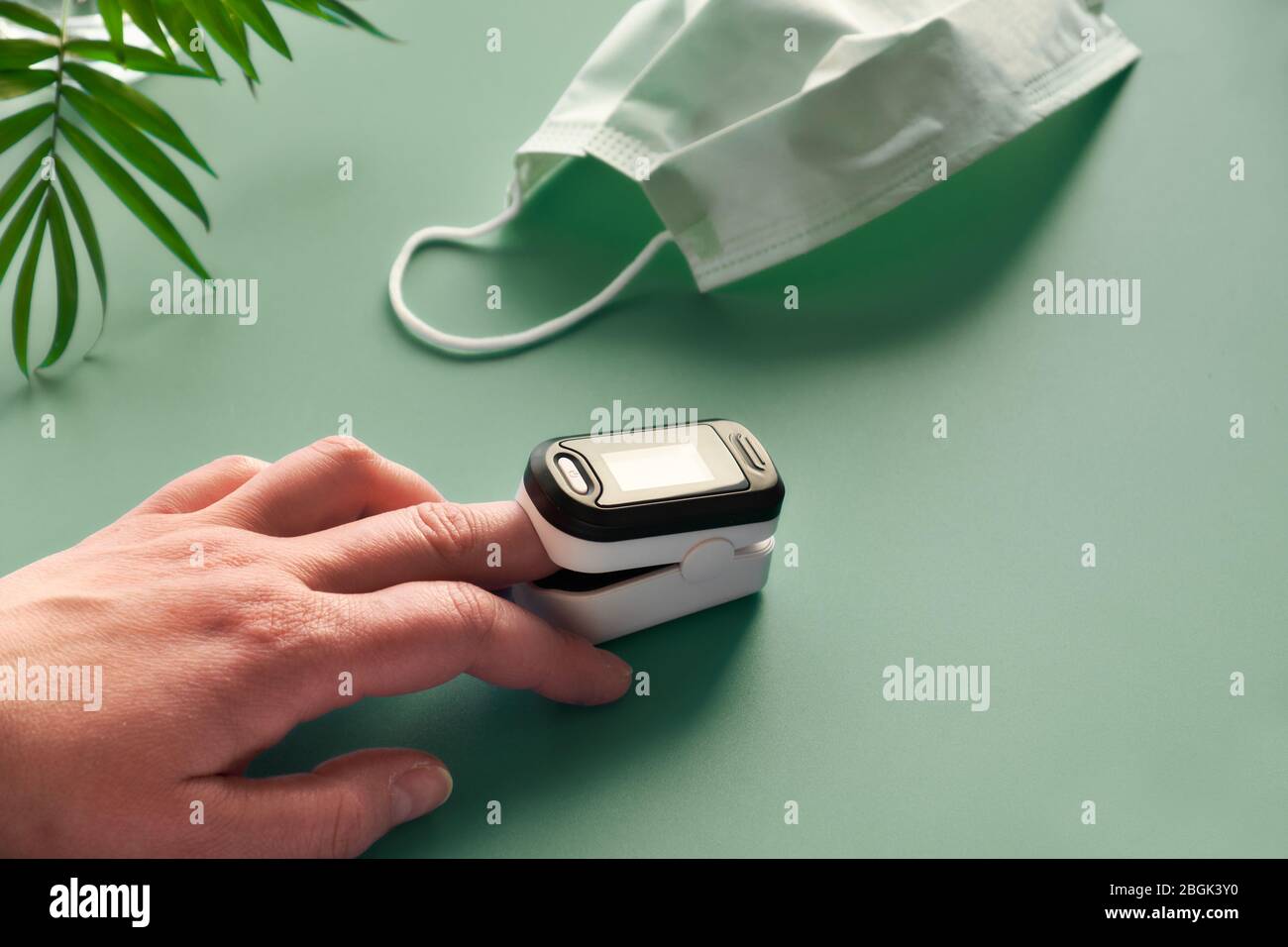 Pulse Oximeter portable digital device to measure person's oxygen ...