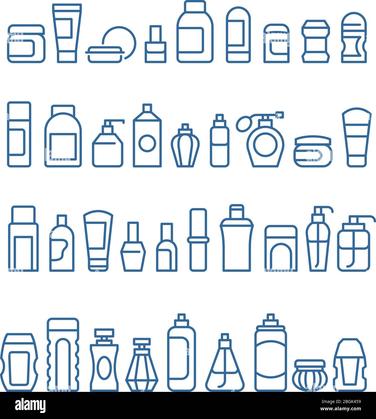 Woman beauty products, cosmetics, body skin care and makeup package ...