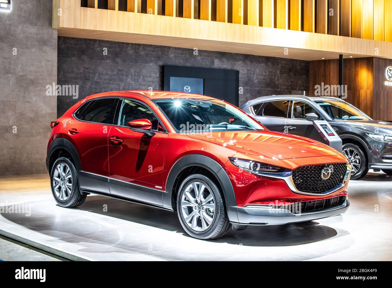 Brussels, Belgium, Jan 09, 2020: Mazda CX-30 Skyactiv Technology at ...
