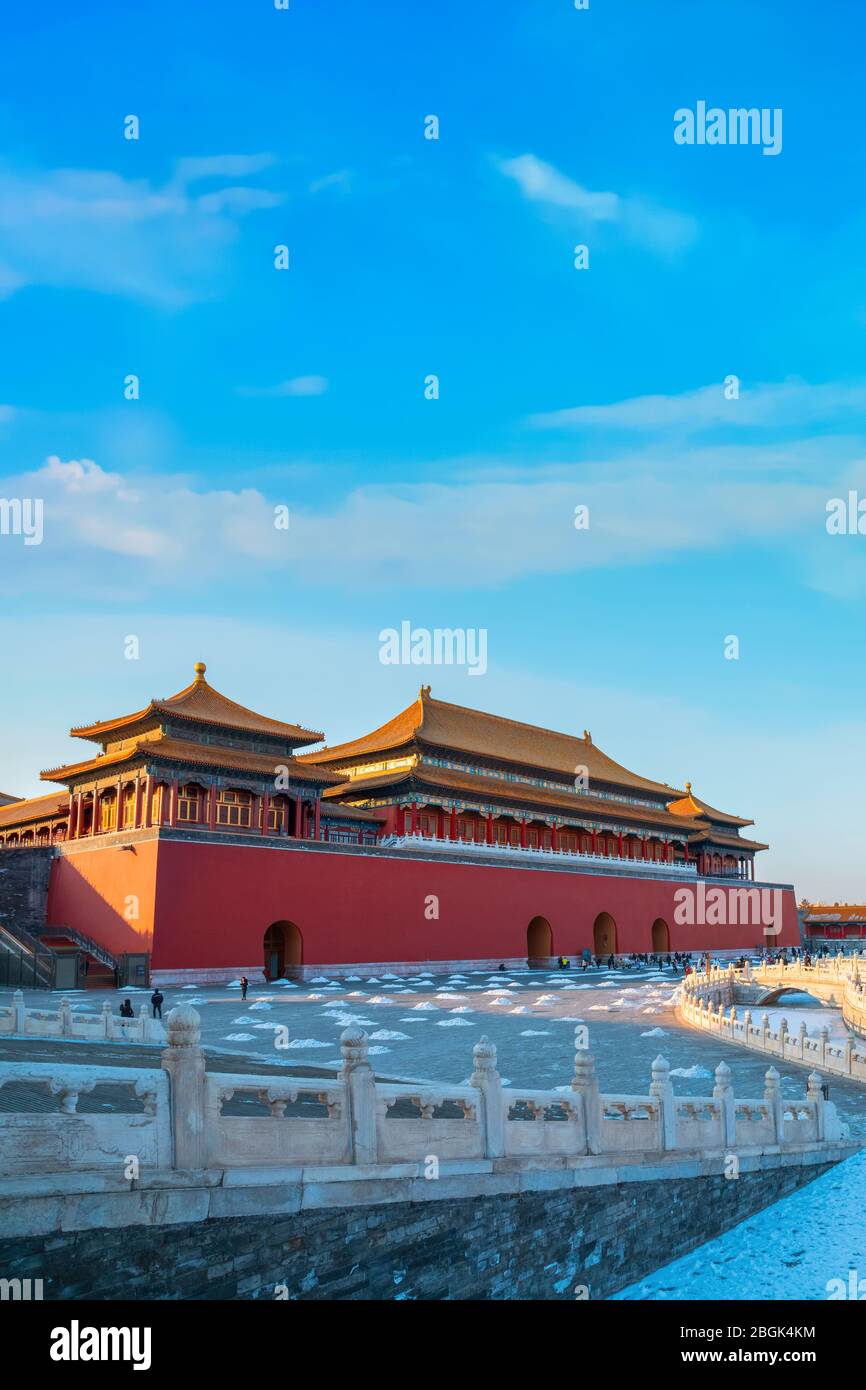 Beijing, China - Jan 9 2020: Wumen (Meridian Gate) of the Forbidden ...