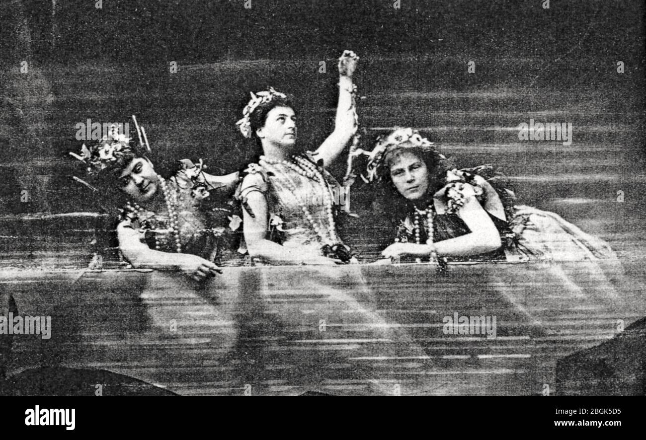 The Rhinemaidens in the first Bayreuth production of Wagner's Ring ...
