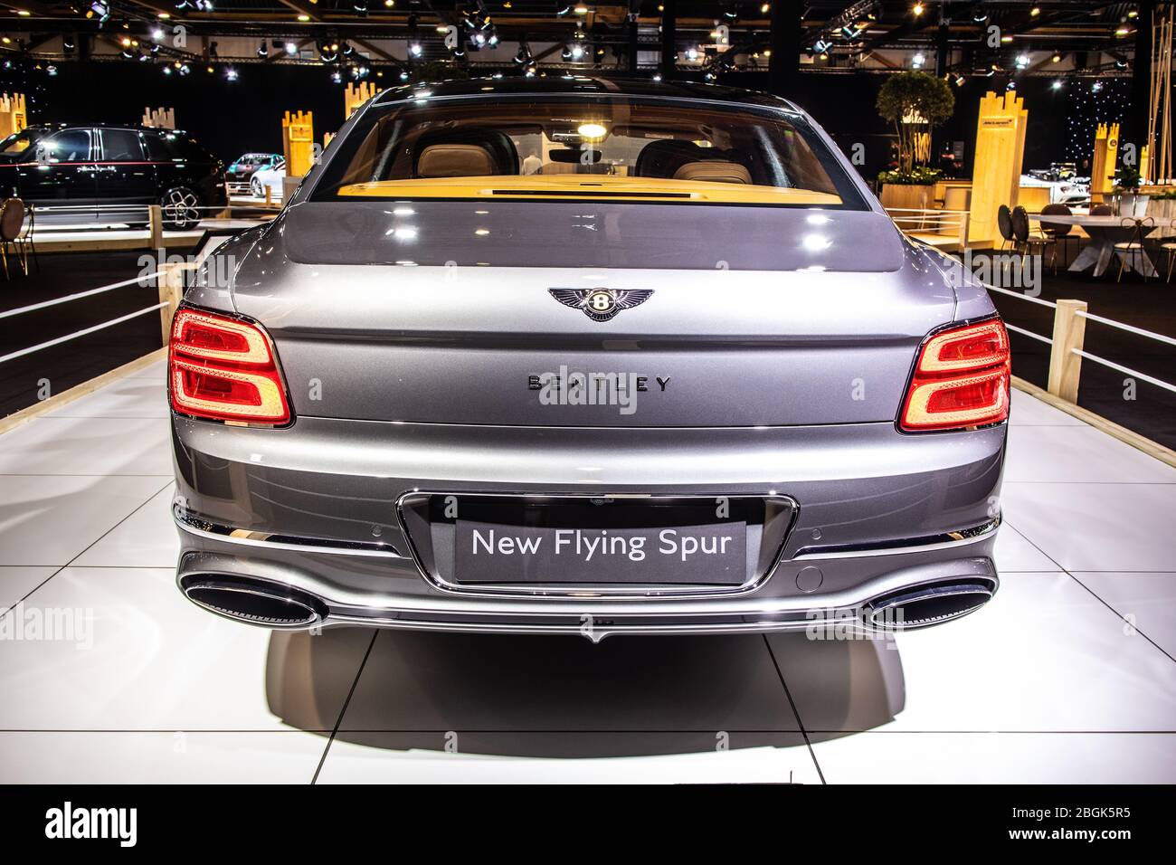 Brussels, Belgium, Jan 09, 2020: new Bentley Flying Spur at Brussels ...