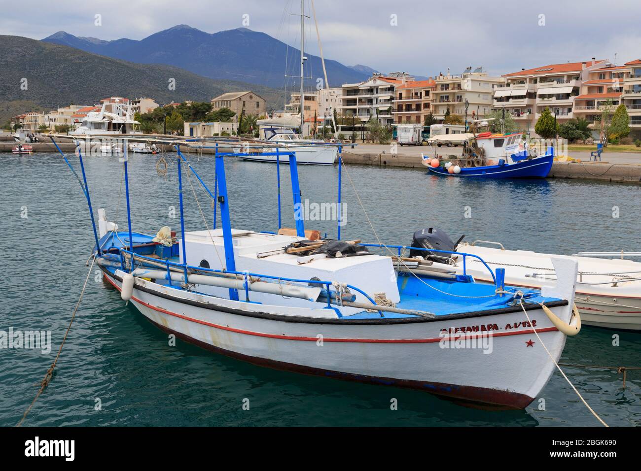 Fishing boat, Port of Itea City, Greece, Europe Stock Photo - Alamy