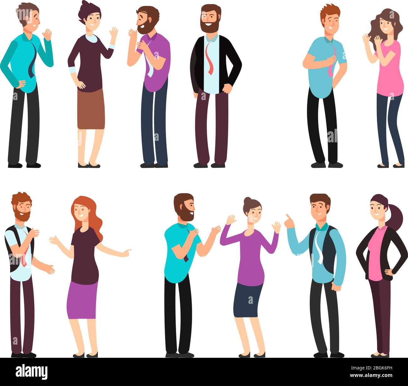 Business man, woman, and people have conversation, discussion, talking ...