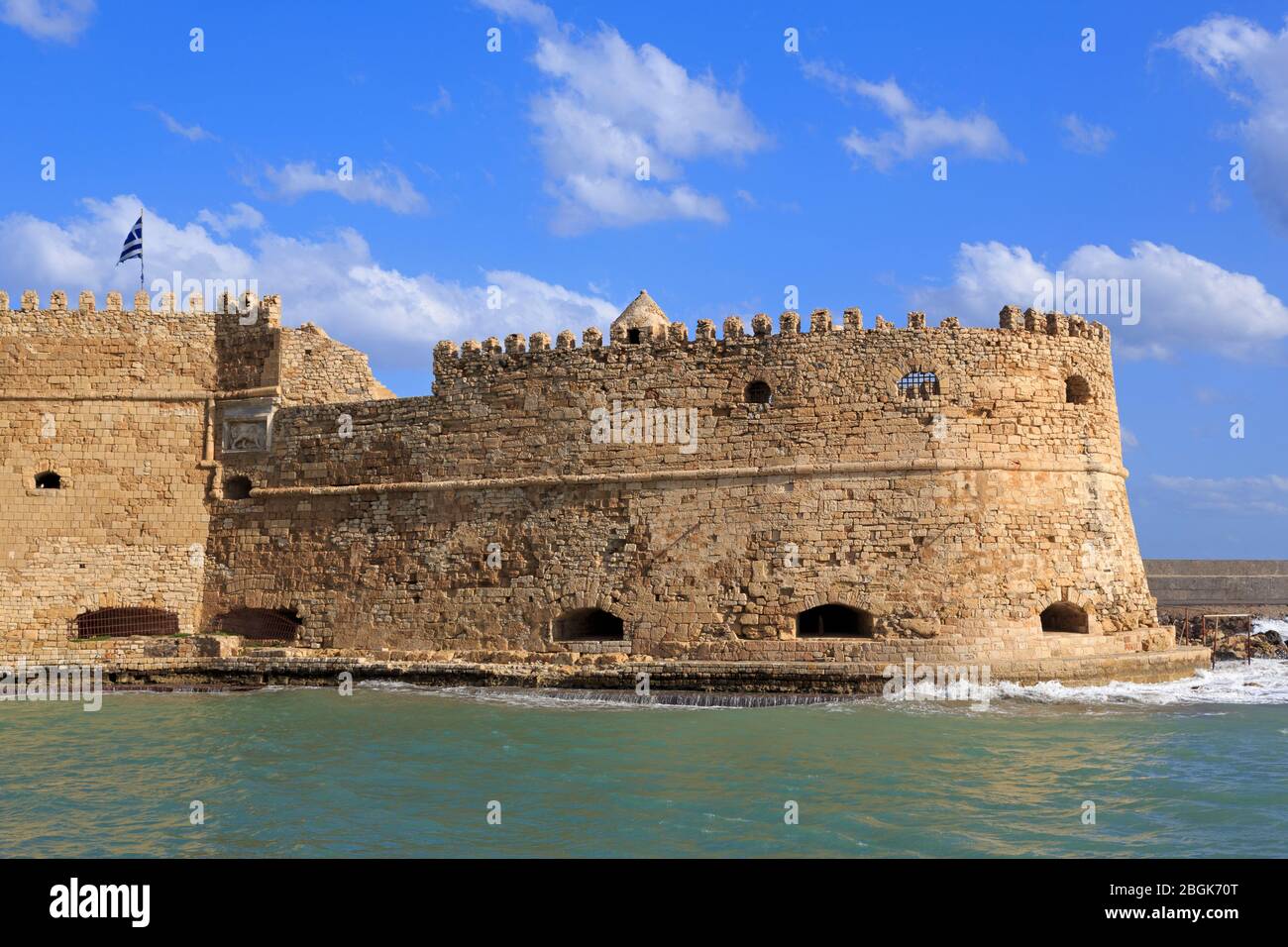 Venetian Fort Koules, Port of Heraklion, Island of Crete, Greece ...
