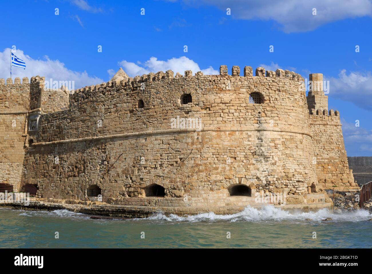 Venetian Fort Koules, Port of Heraklion, Island of Crete, Greece ...