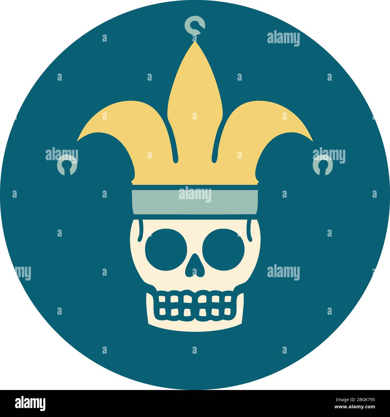 iconic tattoo style image of a skull jester Stock Vector Image & Art ...