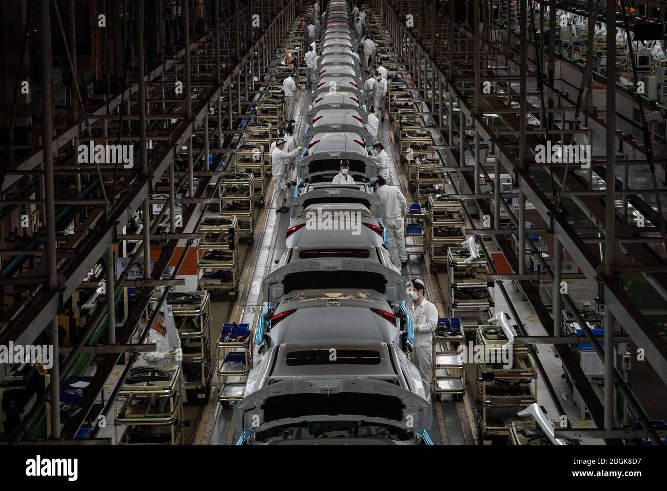 Staff of a local factory owned by Honda Motor Company, a Japanese ...