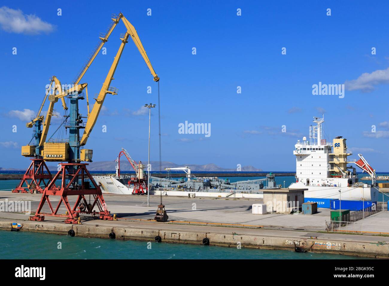 Port of Heraklion, Island of Crete, Greece, Europe Stock Photo - Alamy
