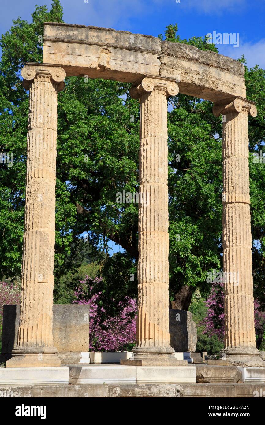 The Philippeion, Ancient Olympia, Peloponnese, Greece, Europe Stock ...