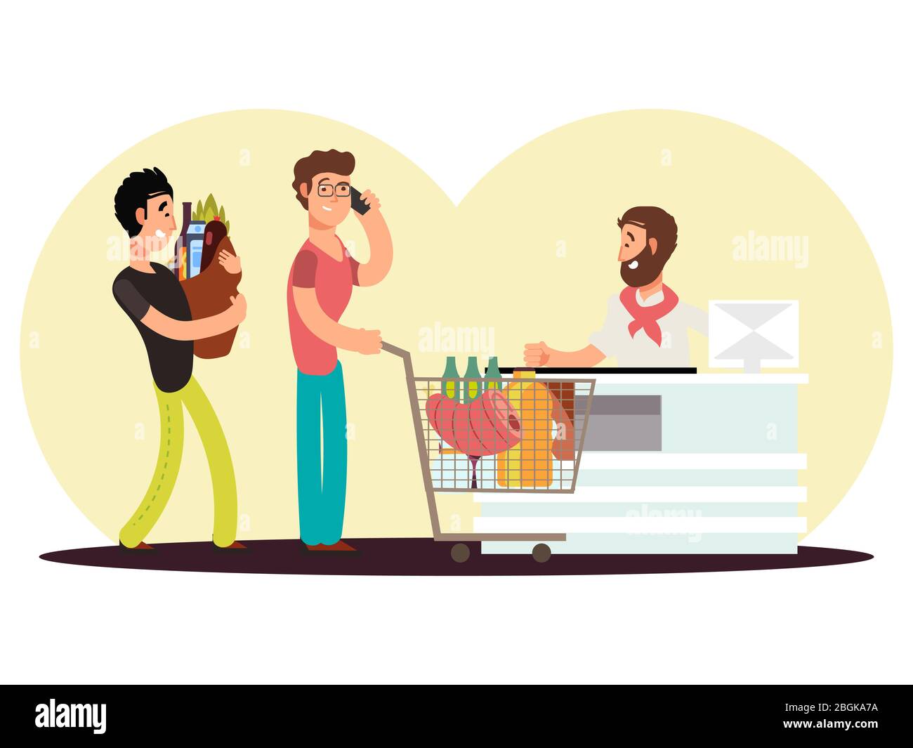 Food man male seller Stock Vector Images - Alamy