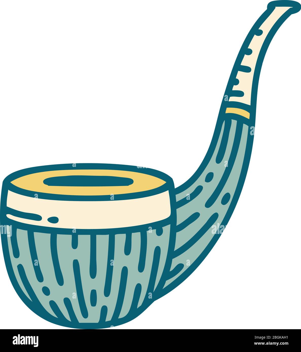 iconic tattoo style image of a smokers pipe Stock Vector Image & Art ...