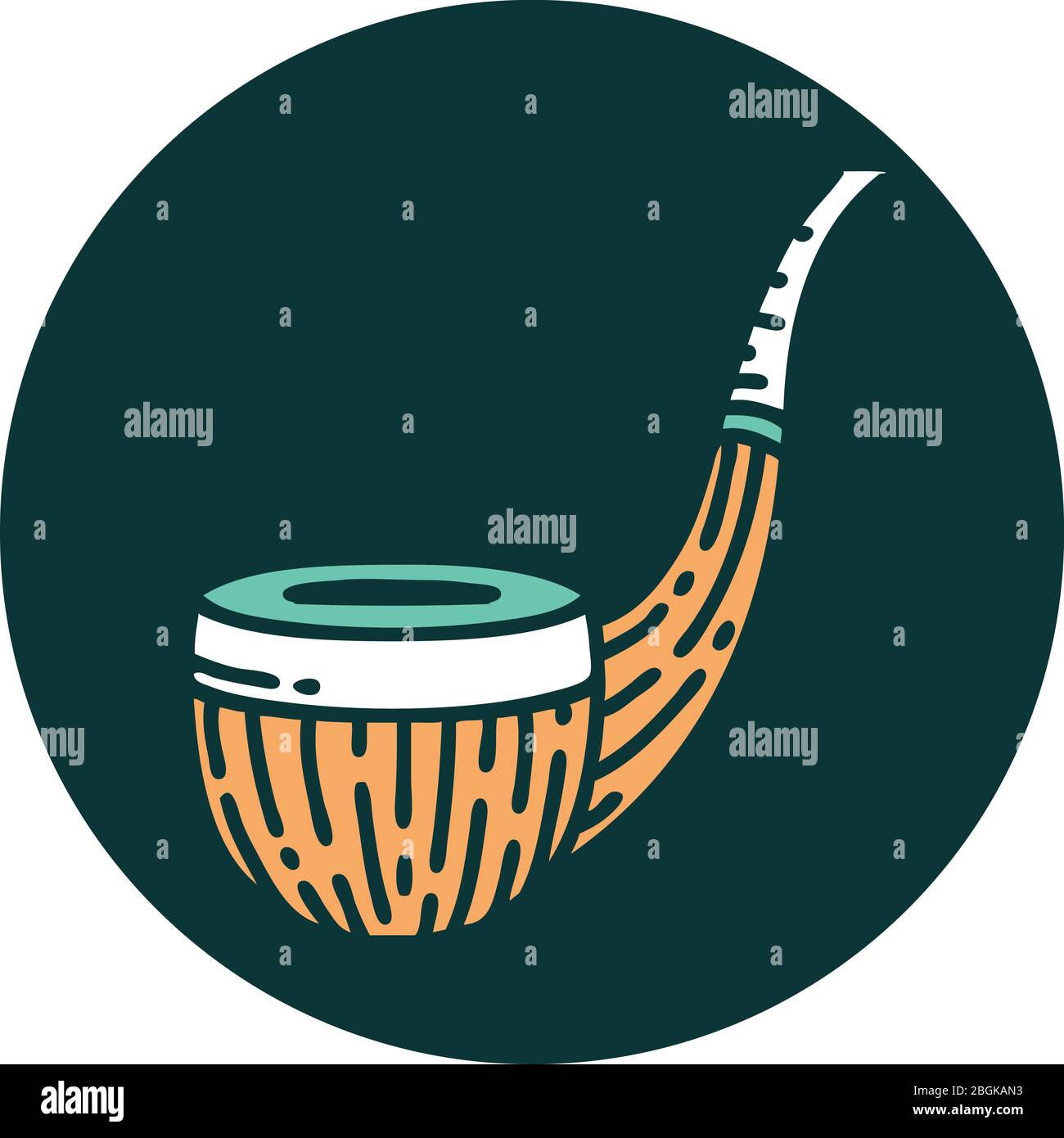 iconic tattoo style image of a smokers pipe Stock Vector Image & Art ...