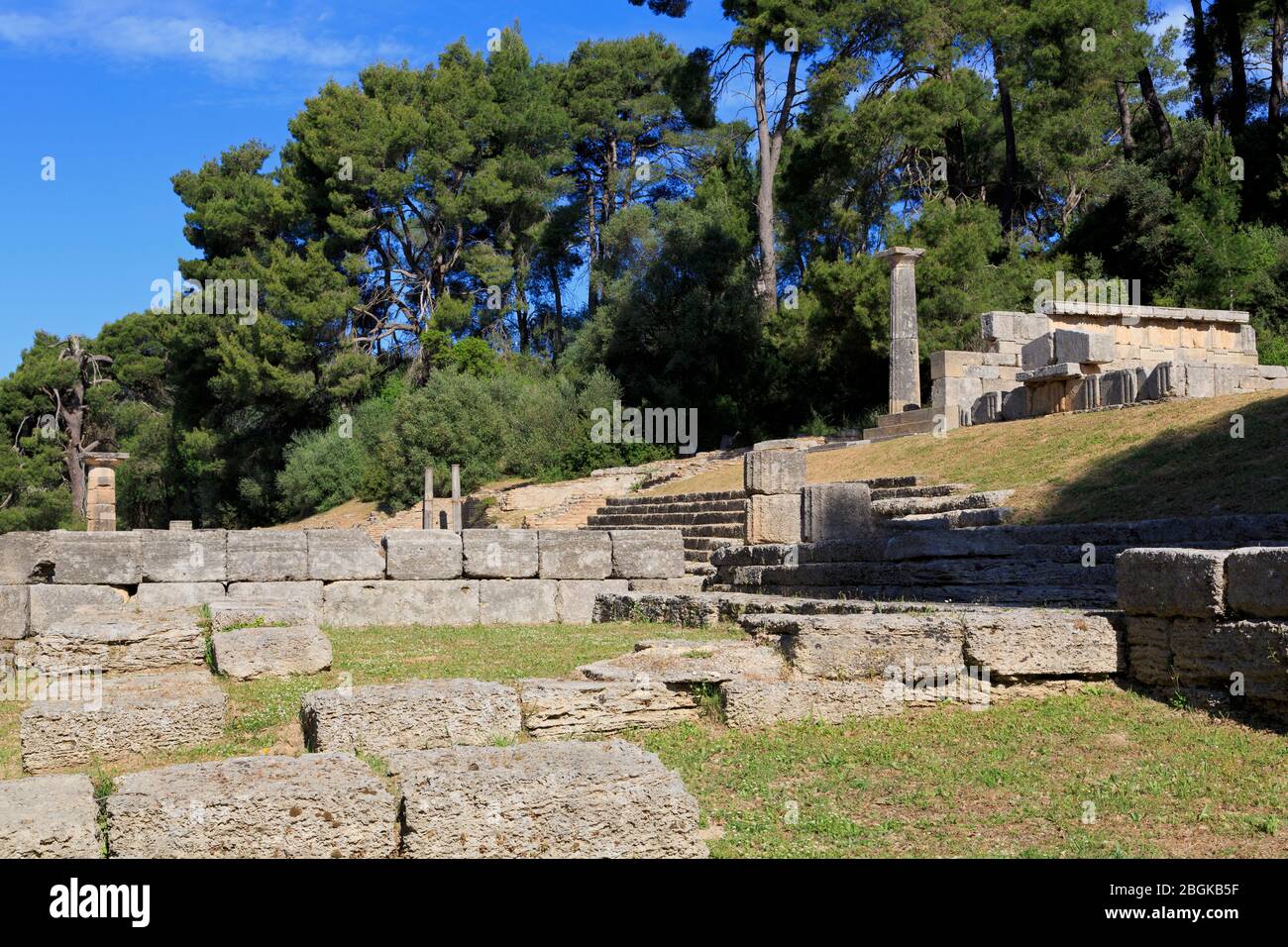 The Metroon, Ancient Olympia, Peloponnese, Greece, Europe Stock Photo ...