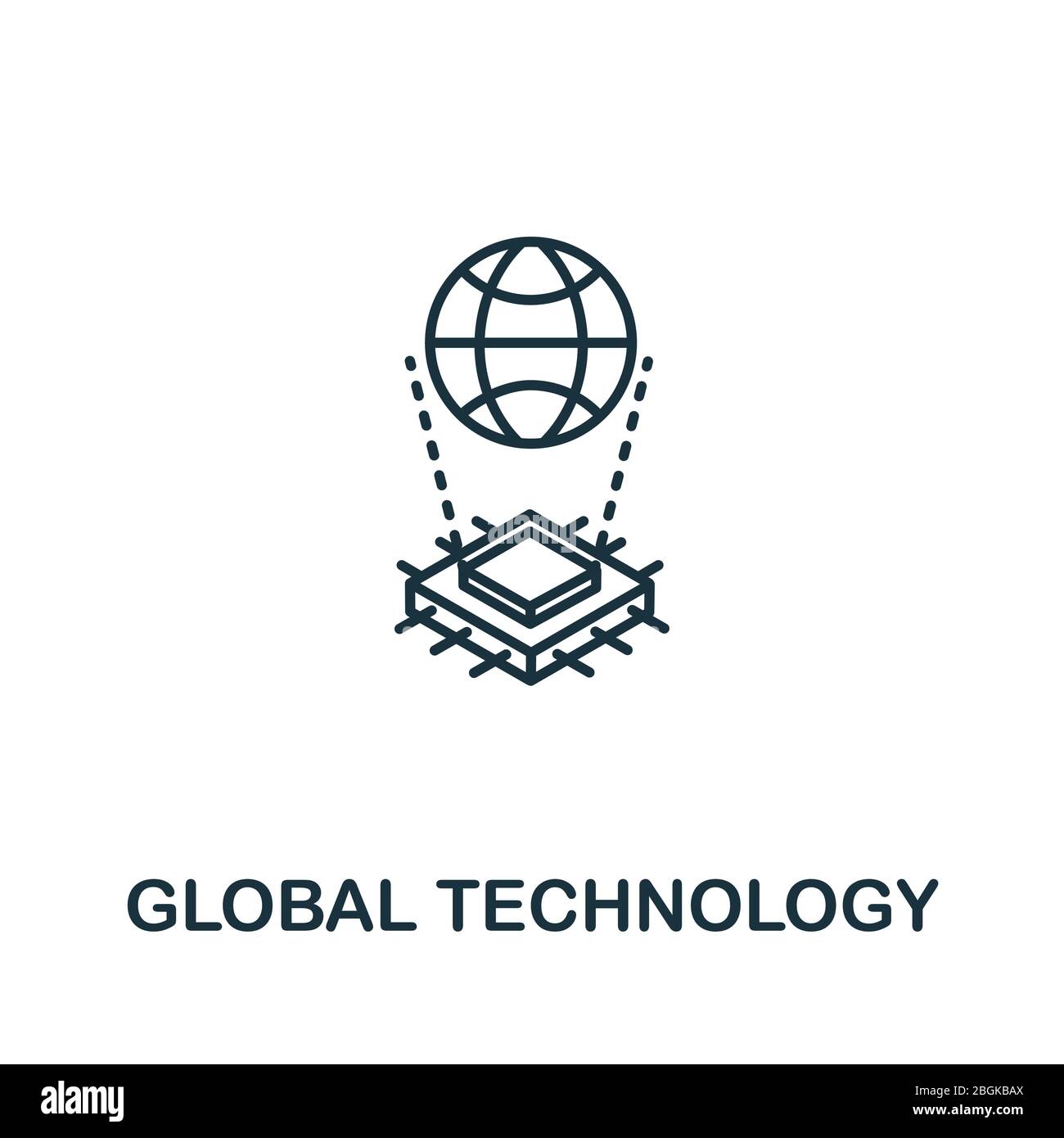 Global Technology icon from artificial intelligence collection. Simple ...