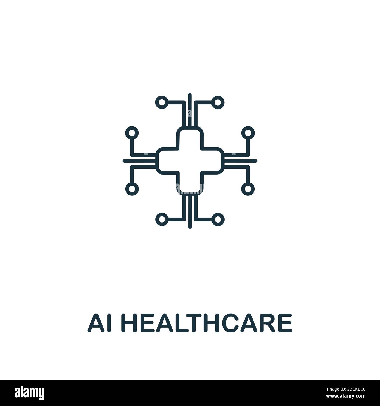 Ai Healthcare icon from artificial intelligence collection. Simple line ... Ai Healthcare icon from artificial intelligence collection. Simple line ...