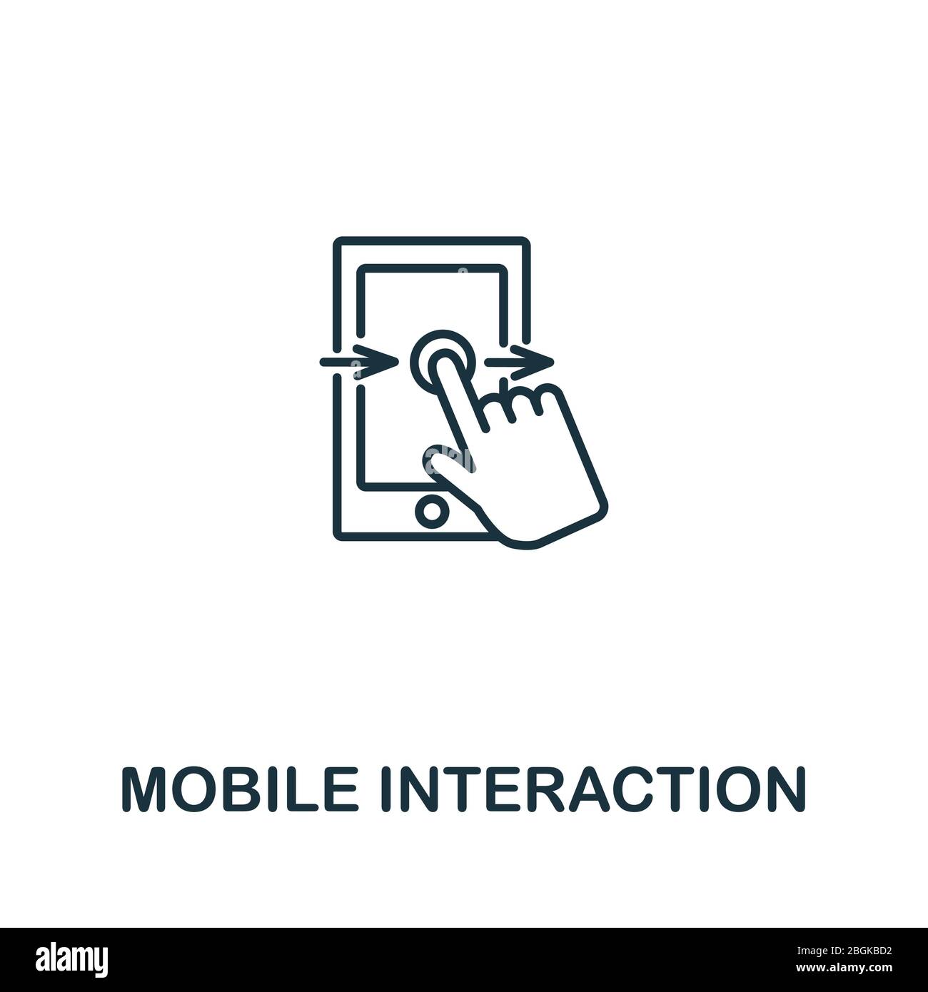 Mobile Interaction icon from artificial intelligence collection. Simple ...