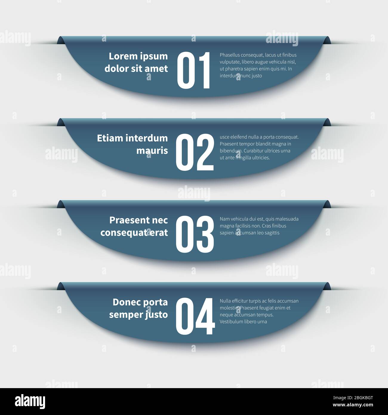 Infographic banners. 3d colorful labels with steps and options. Info ...