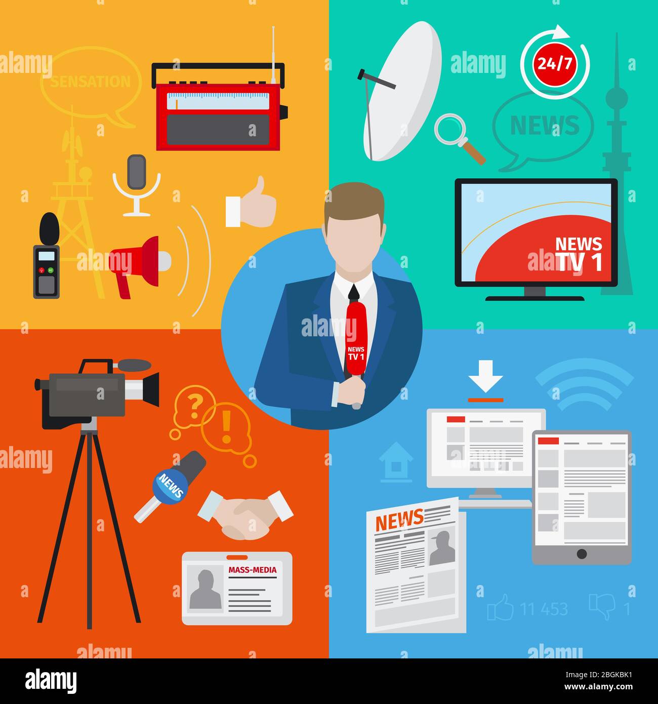 Electronic board news Stock Vector Images - Alamy
