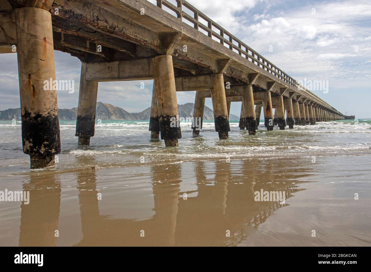Tolaga Bay Wharf, the longest wharf in New Zealand Stock Photo - Alamy