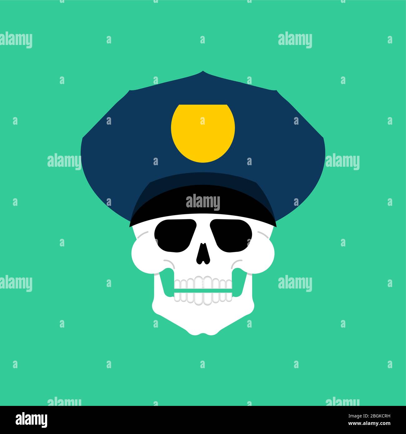 Skeleton policeman Stock Vector Images - Alamy