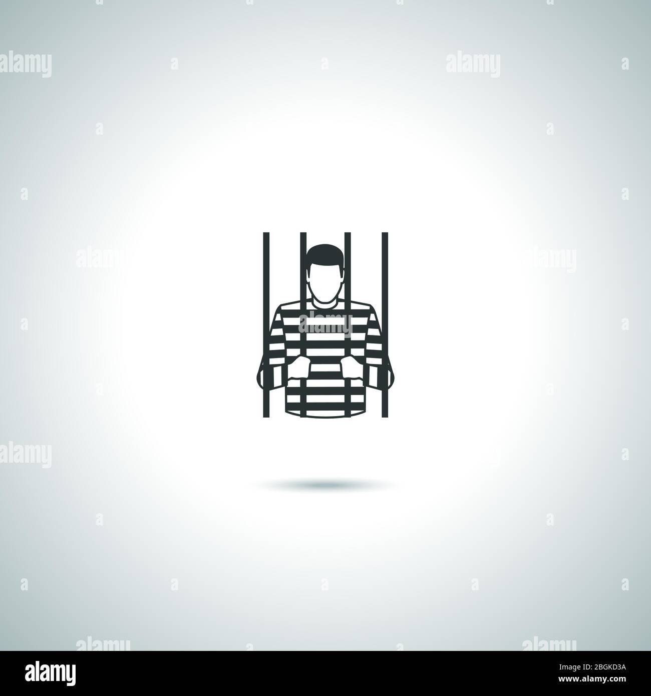 Criminal prisoner vector icons on white background Stock Vector Image ...