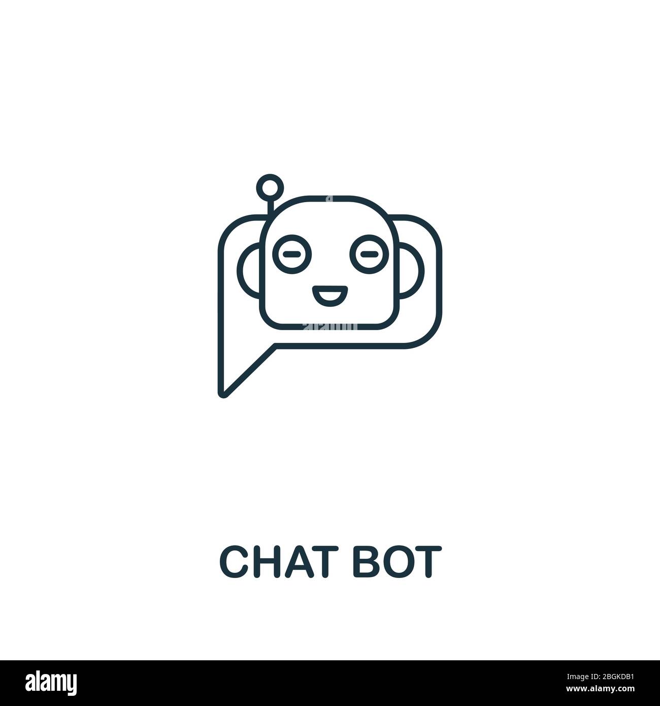 Chat Bot icon from artificial intelligence collection. Simple line Chat ...