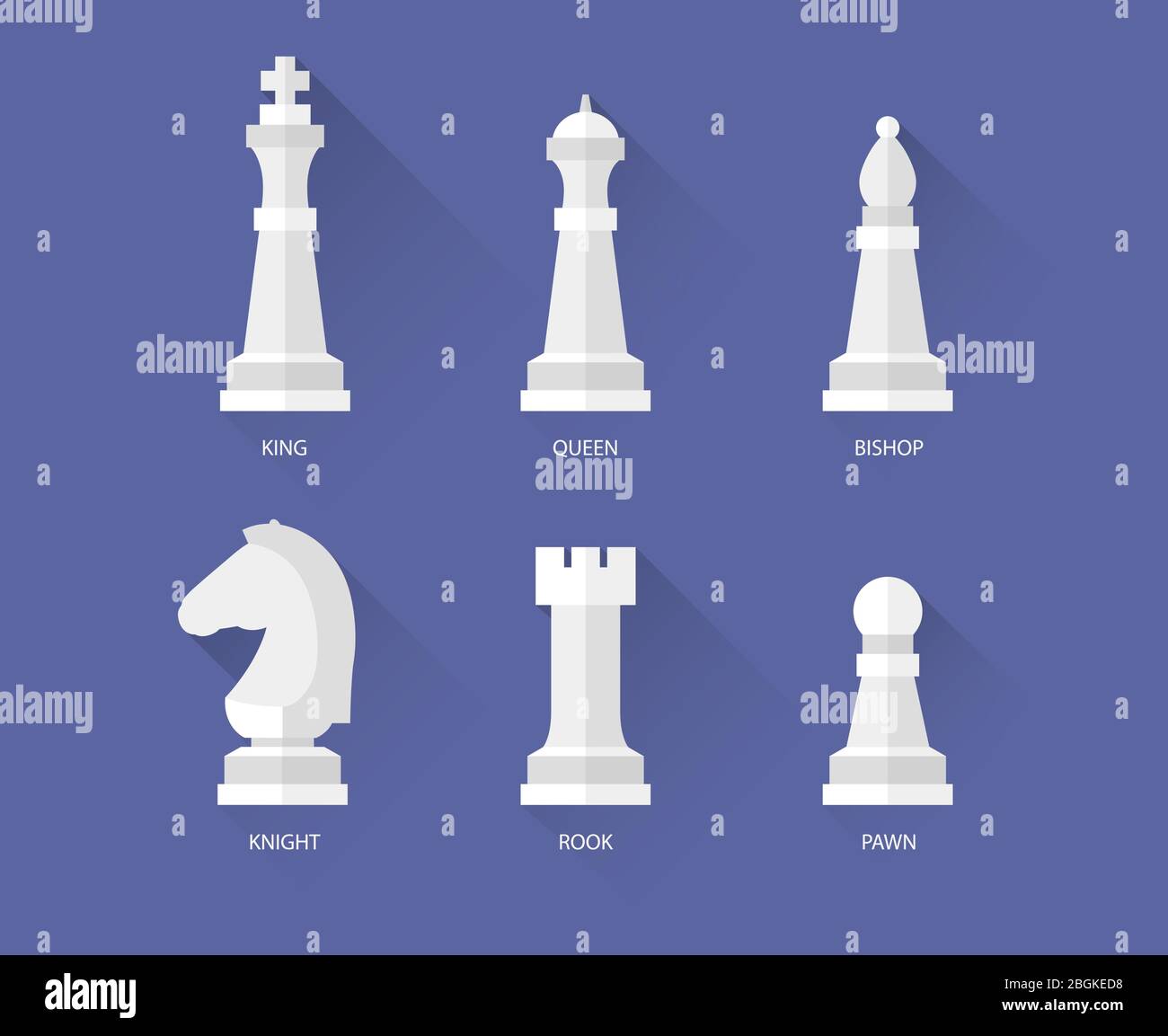 Pawn rook knight bishop queen Stock Vector Images - Alamy