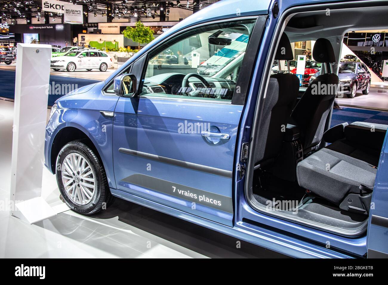 Brussels, Belgium, Jan 2020 Volkswagen Caddy Maxi, Brussels Motor Show ...